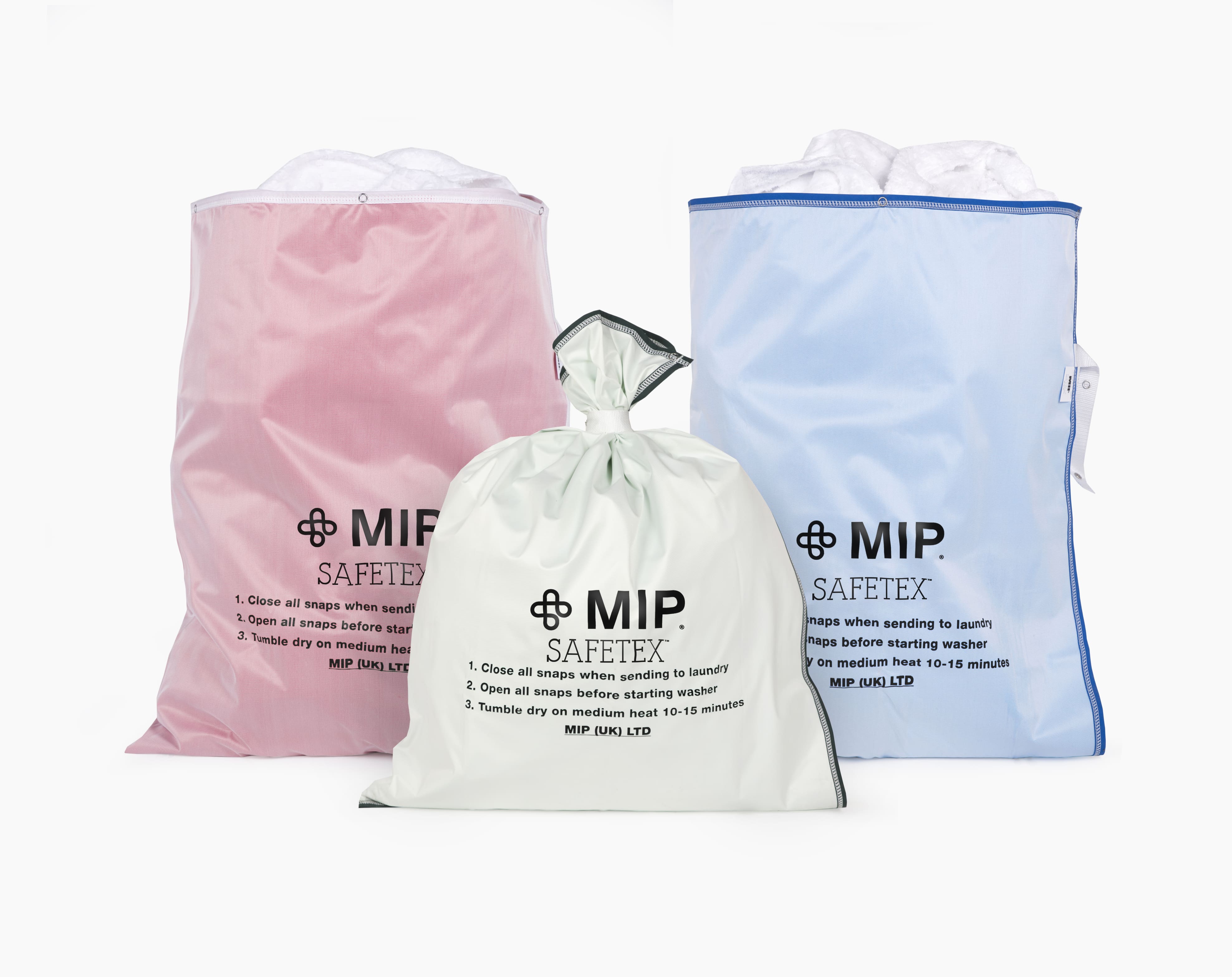 Red Safetex Self Opening Reusable Laundry Bag
